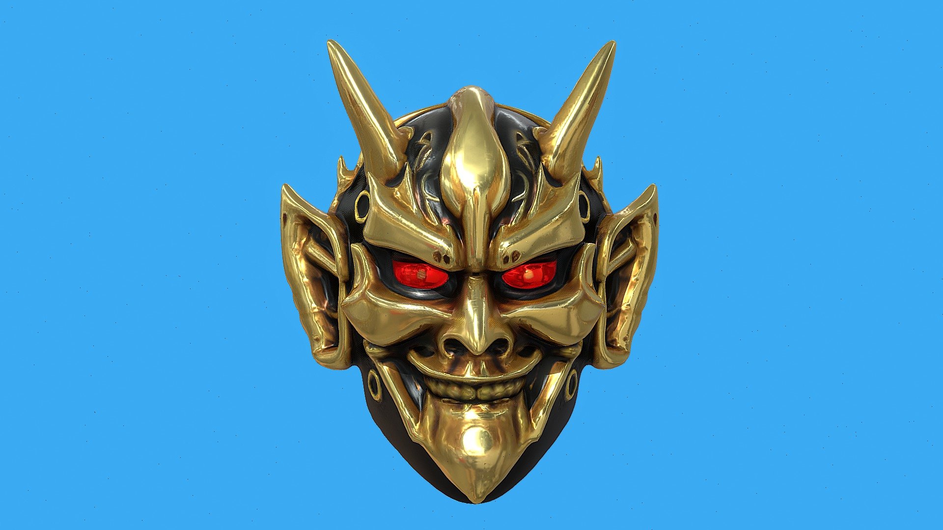 Golden Cyberpunk Mask - 3D model by ℜ𝔢𝔞𝔩 𝔖𝔩𝔦𝔪 𝔖𝔥𝔞𝔡𝔶 (@real_slimshady ...