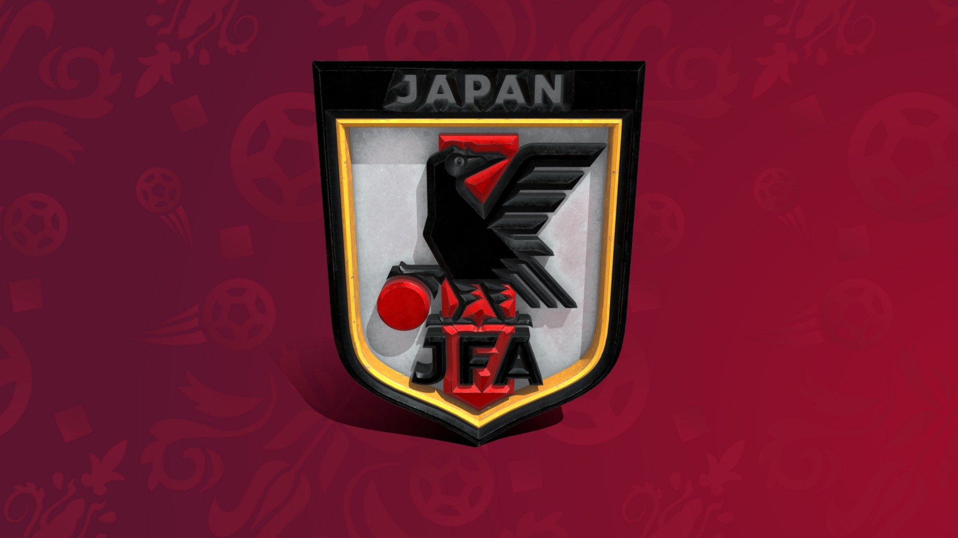Japan National Team 3D Badge - 3D model by degoverse [3001bc8] - Sketchfab