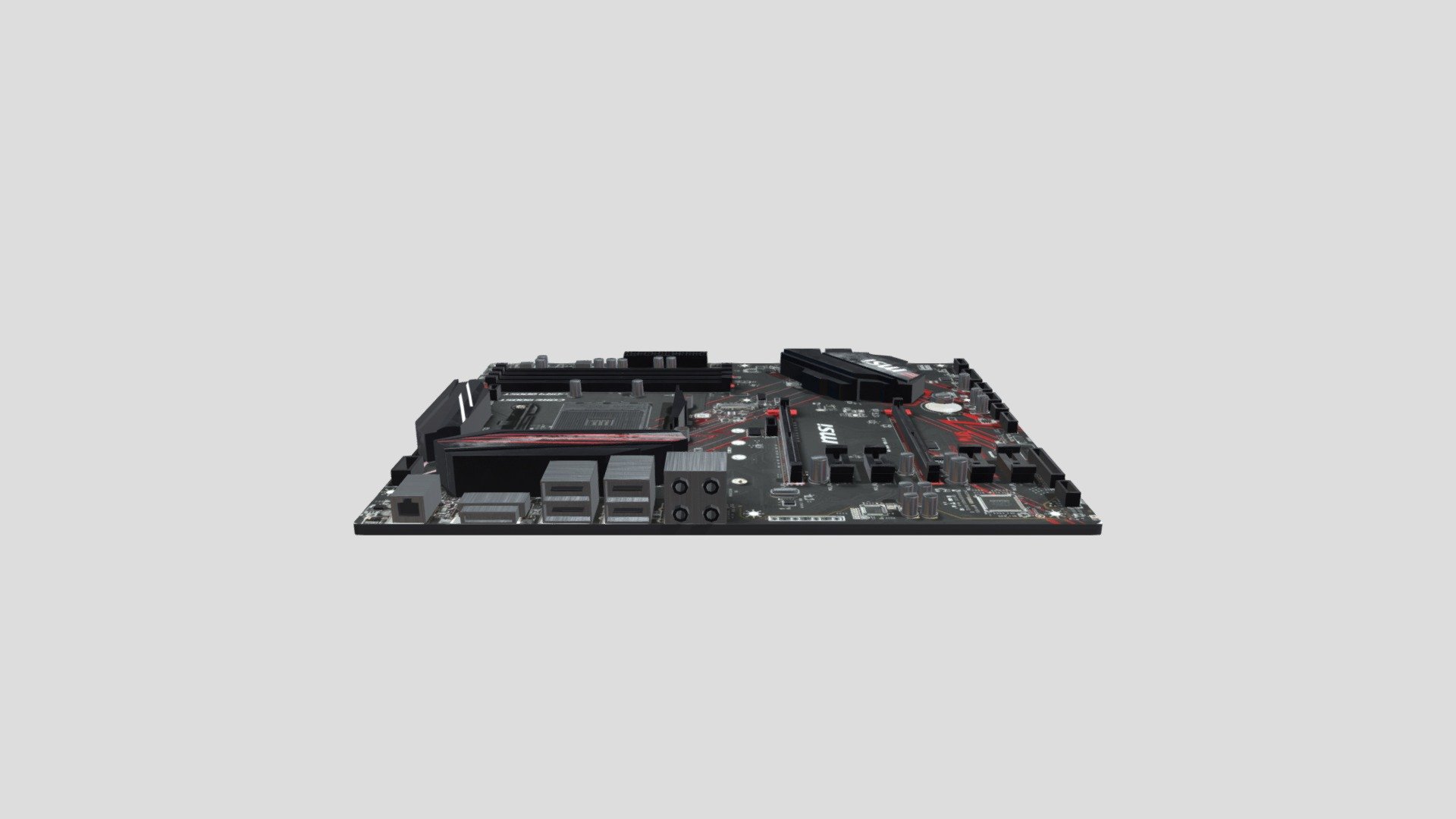 Msi B450 Gaming Plus Motherboard - 3D model by NmodelS (@Nmodelsedit) [3006e06] - Sketchfab