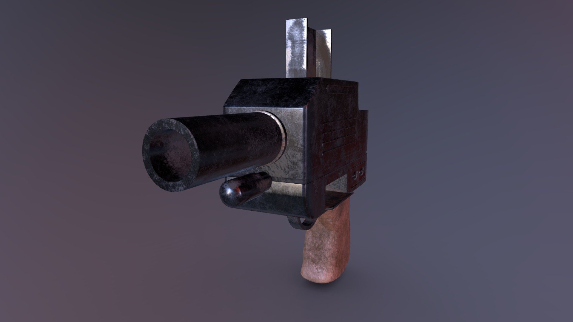 Needle Pistol - 3D model by Arongomar Flores Hargrove (@Arongomar ...