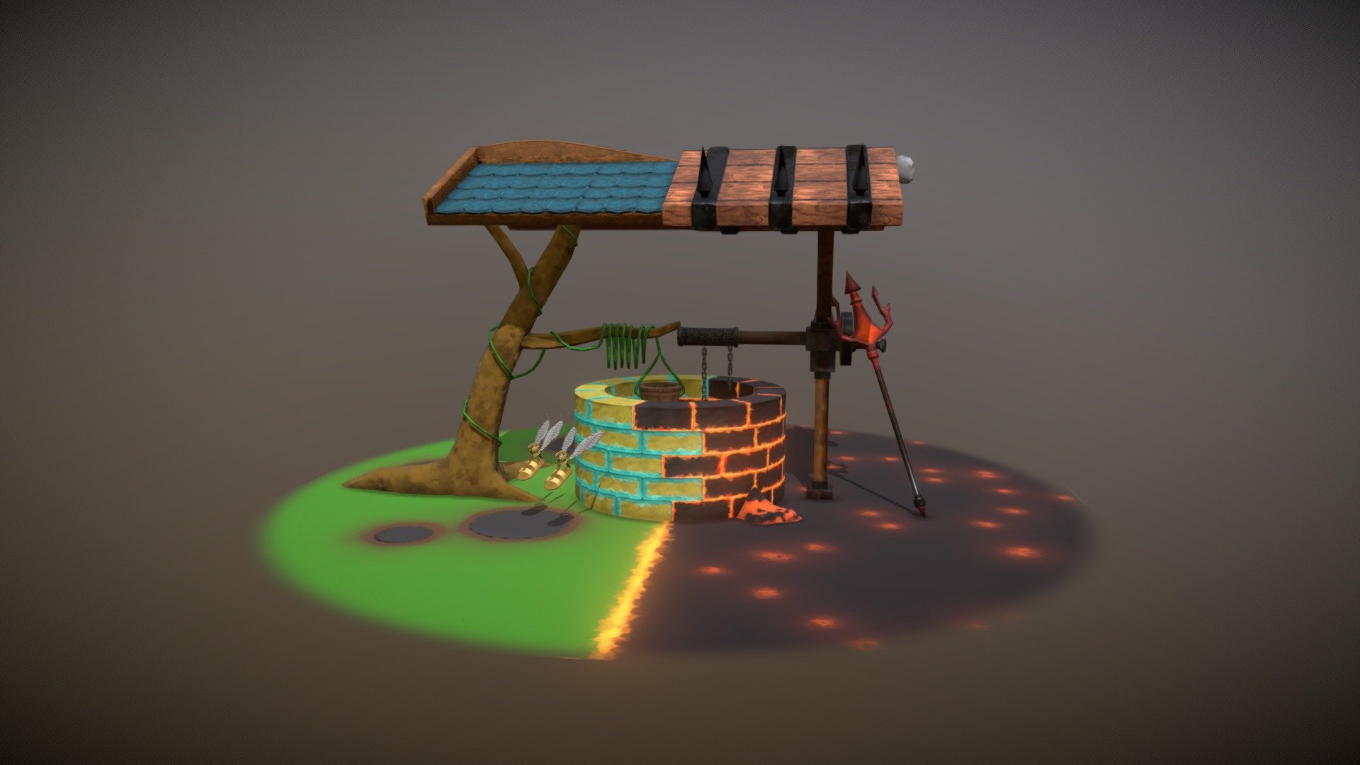 WorldSkills 2023 Stylised Wishing Well - 3D model by JigglyRuff ...