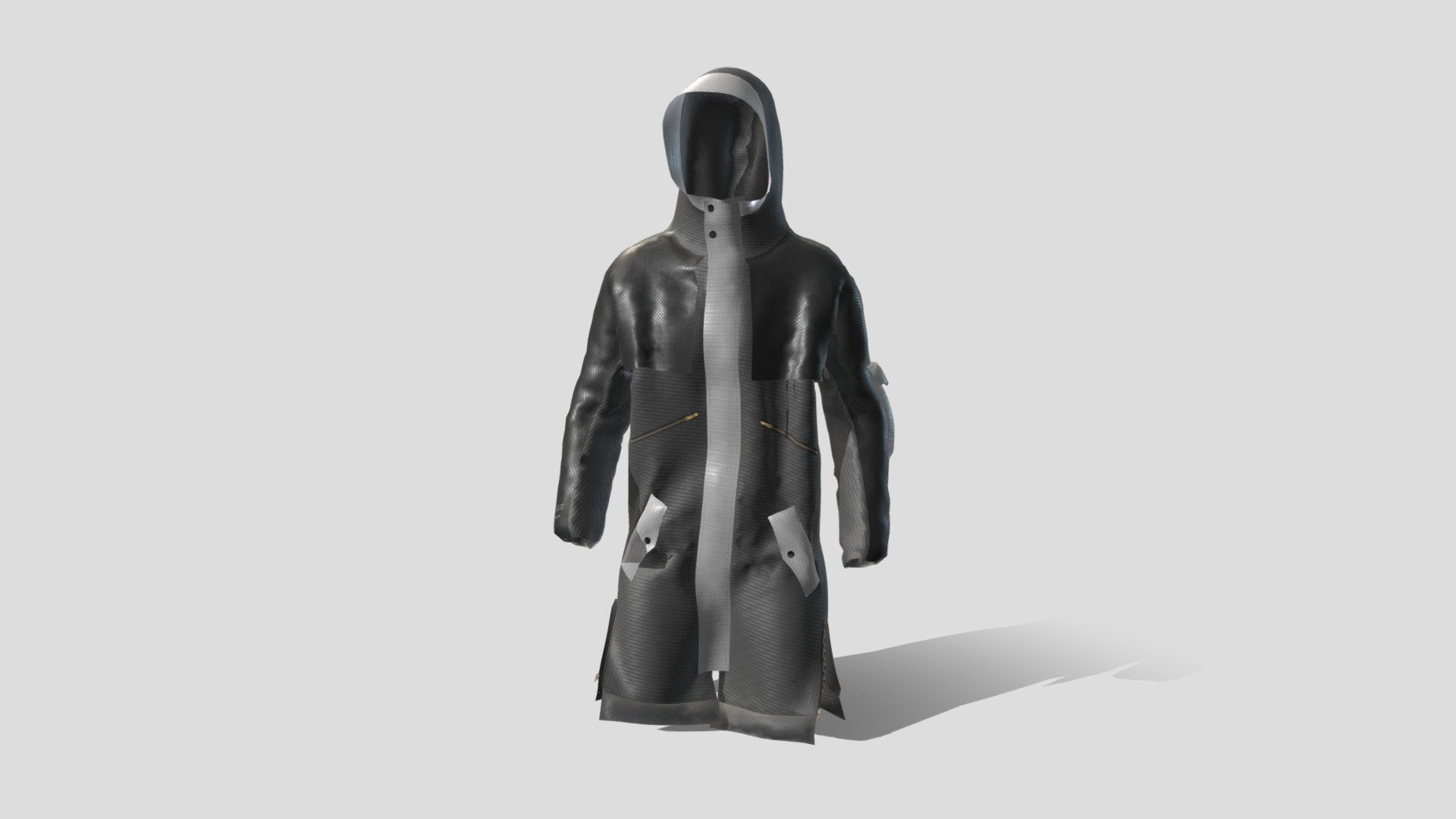 Kimono Techno Jacket - 3D model by liqian_zhang [3014006] - Sketchfab