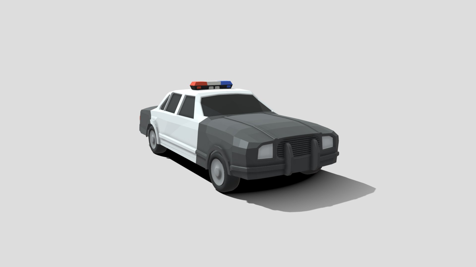 Low-poly American Police Car - 3D model by xavierwellpierce [3016274 ...