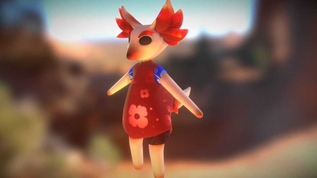 OC October 06 - Fennie - 3D model by LithiumPolygon [3019356] - Sketchfab