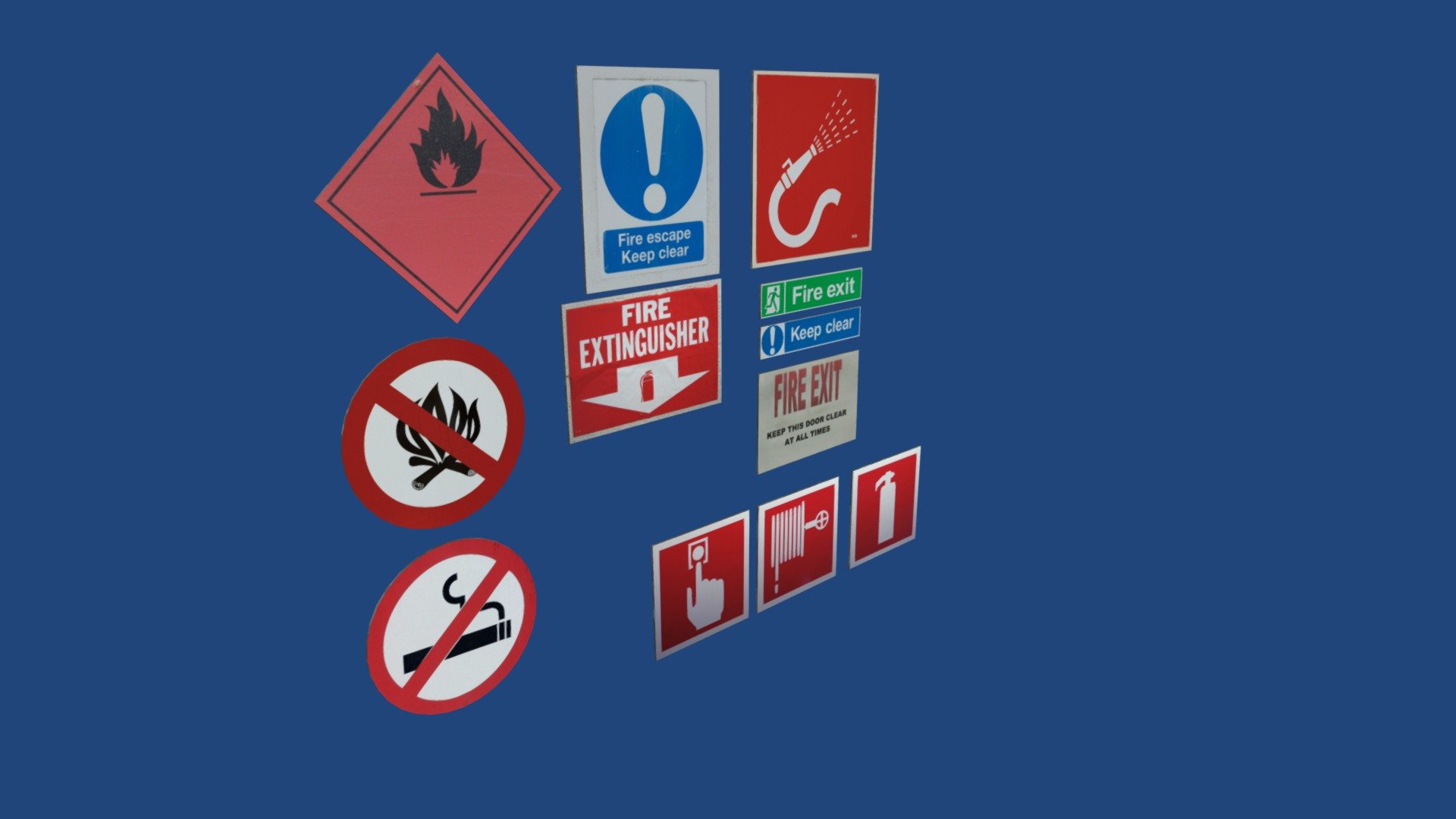 No Fire Lowpoly Modular Sign Pack Set of 12 - Download Free 3D model by ...