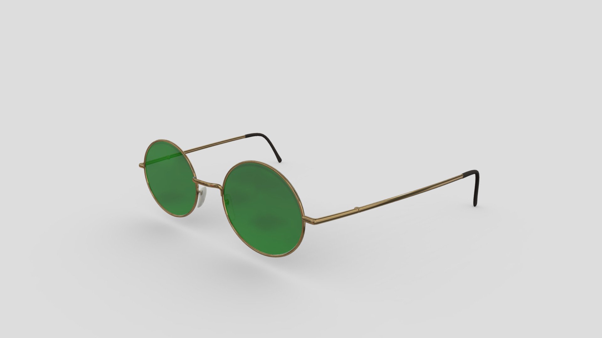 Green round sunglasses - Download Free 3D model by assetfactory ...