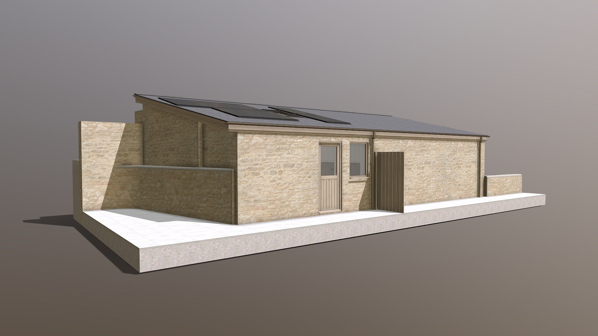 Outbuilding Utility, Roof & Solar PV - 3D model by Somerset ...