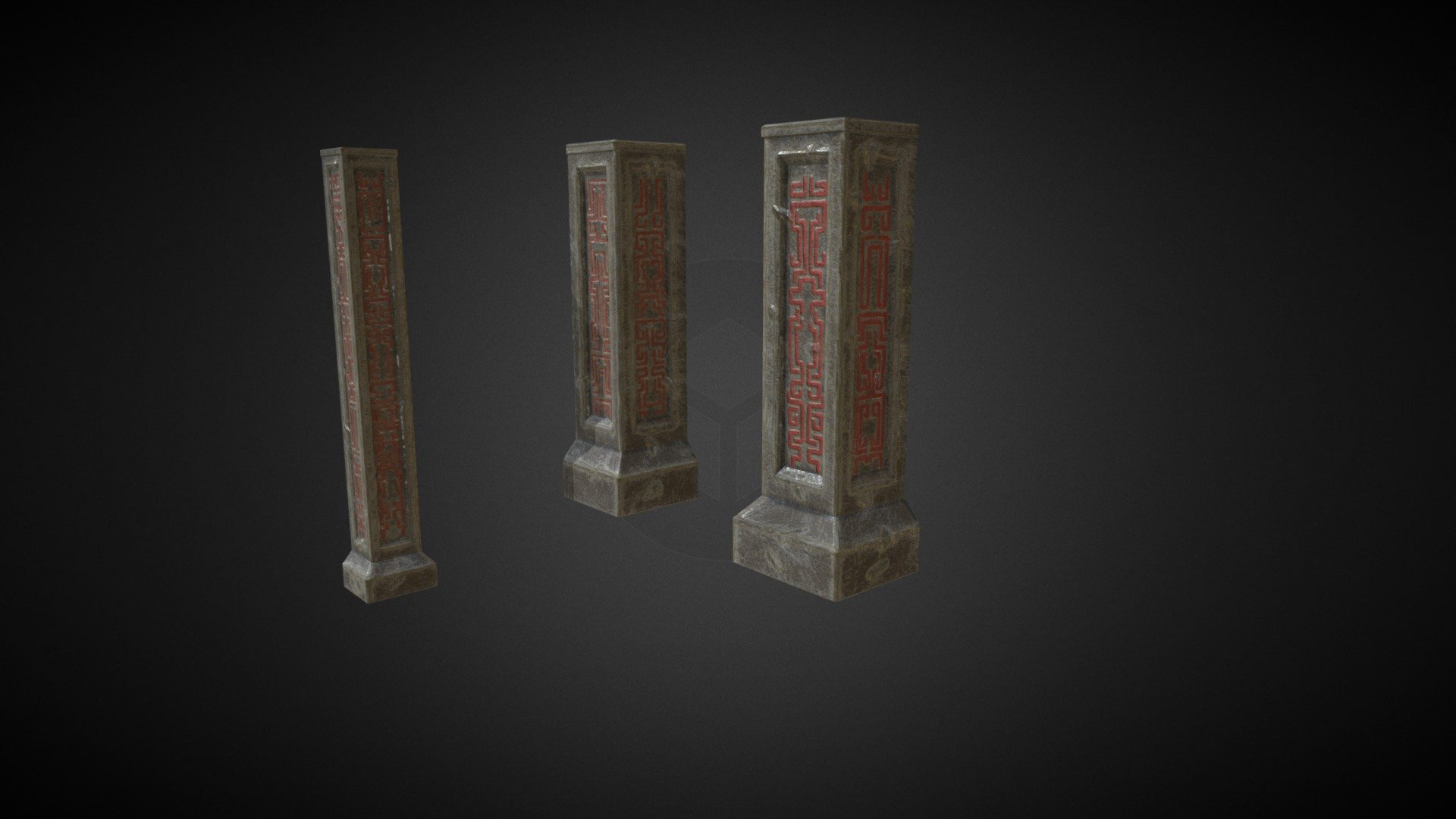 Pillar Low Poly - 3D model by Tiot [302093b] - Sketchfab