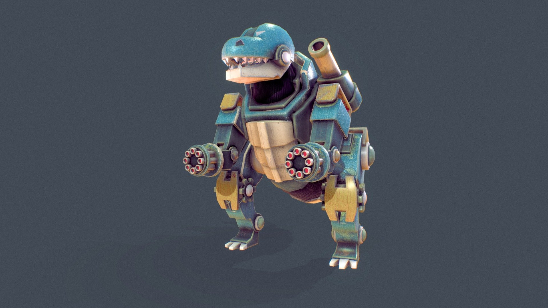Stylized mechagodzilla - 3D model by xenia.lipilina [3021f7e] - Sketchfab