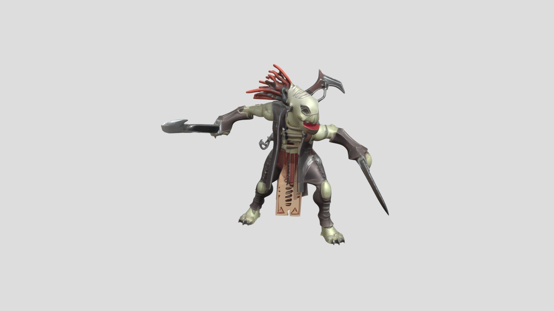 alien warrior with weapons - 3D model by tomdiaz4242 [3025111] - Sketchfab