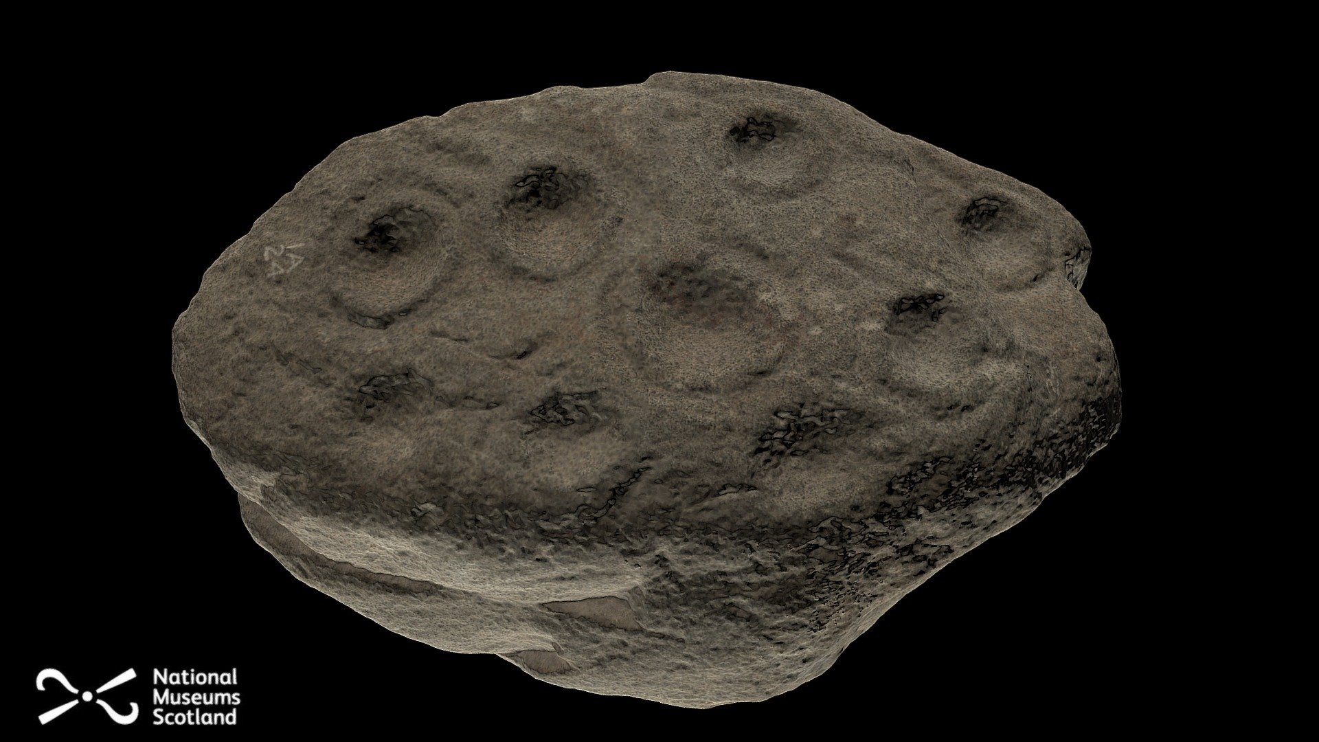 Cup and ring rock art, Forgue, Aberdeenshire - 3D model by National ...