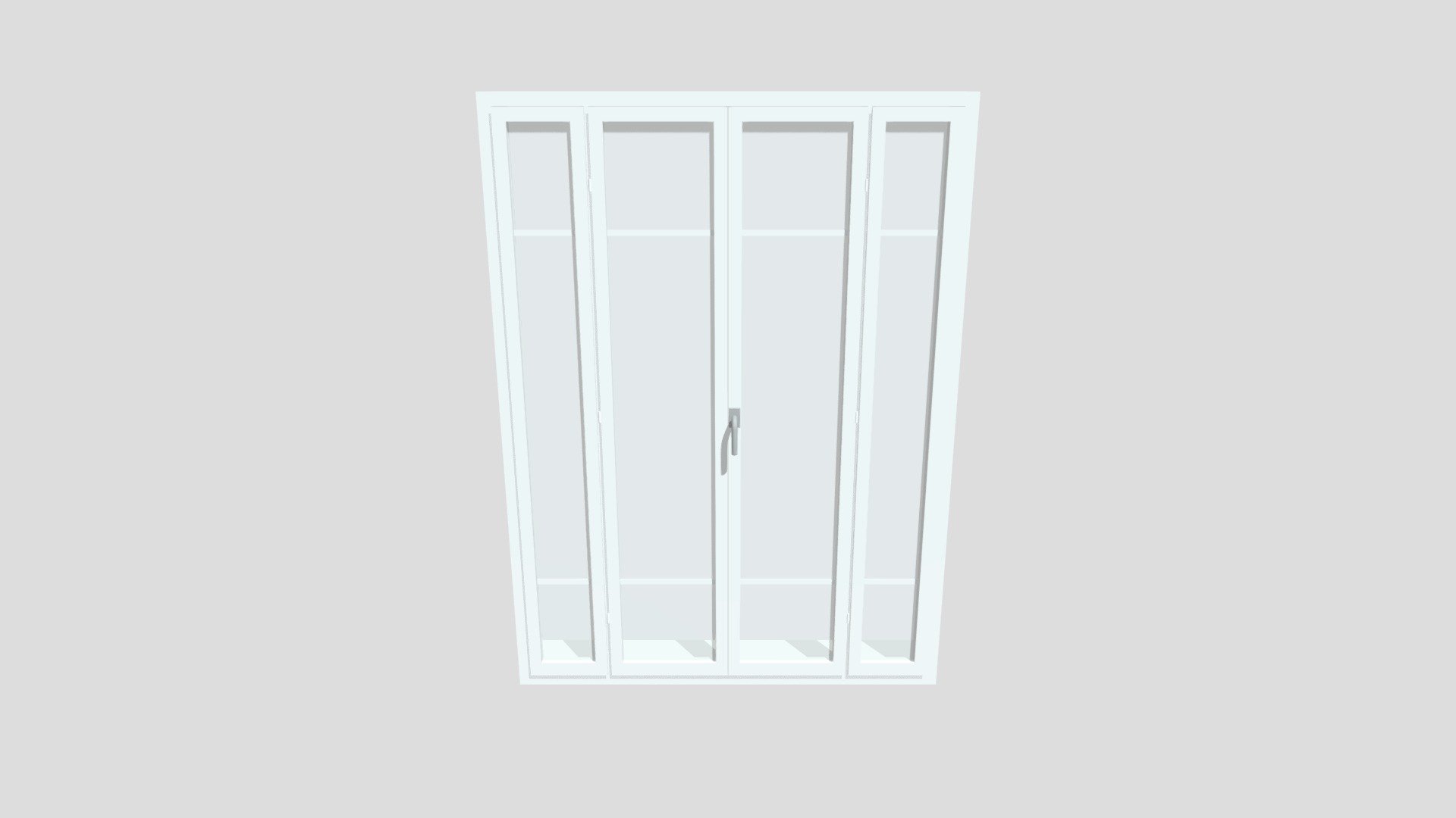 Quadruple french window 3 panes - Download Free 3D model by 1-3D.com ...