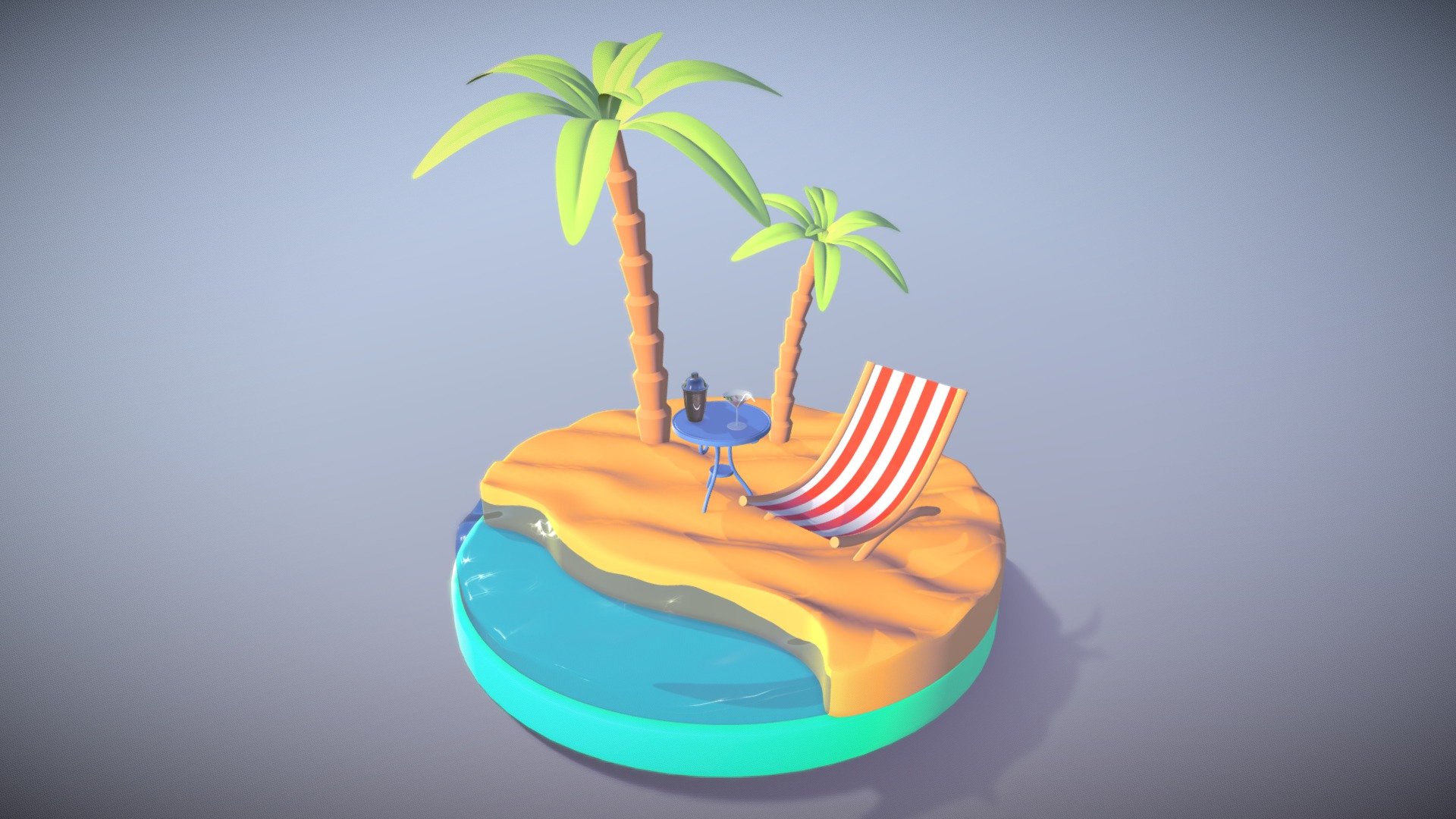 Diorama Chill on the Beach - 3D model by Coline_Fasquelle [302eaac ...