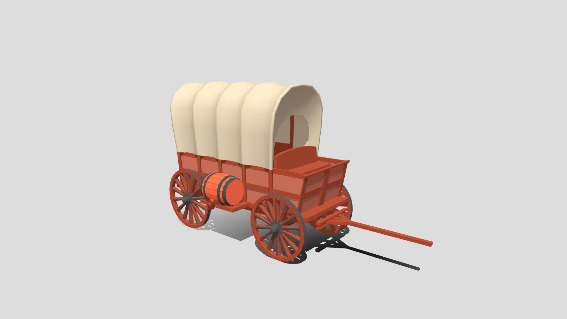 Low poly medieval wagon 2 - Download Free 3D model by assetfactory ...