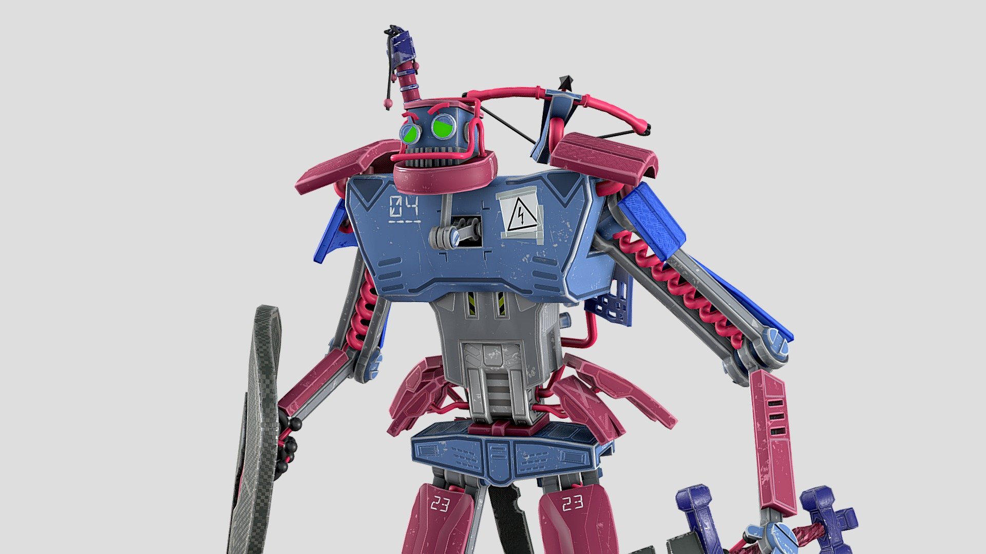 Stylized Mecha Soldier - Download Free 3D model by Michał Solarek ...