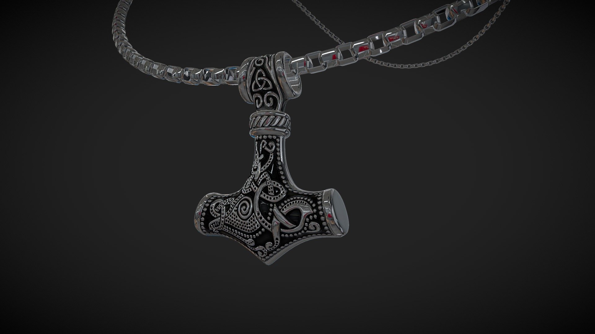 Mjolnir Necklace - 3D model by dnspyn [30336cb] - Sketchfab