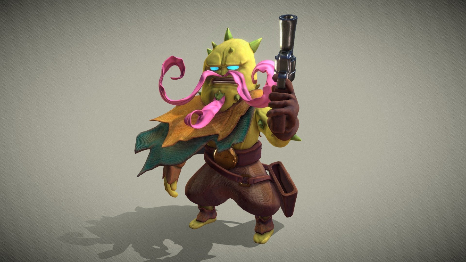 Cactus Gunslinger - 3D model by Warre Vercammen (@Warre_Vercammen ...