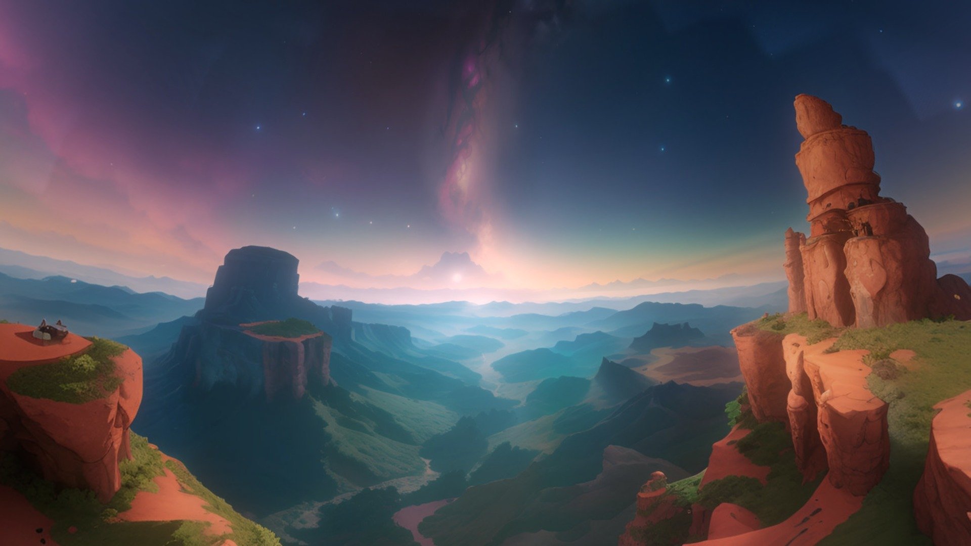 Mountains&Stars_Skybox - 3D model by arenine [3038fc8] - Sketchfab