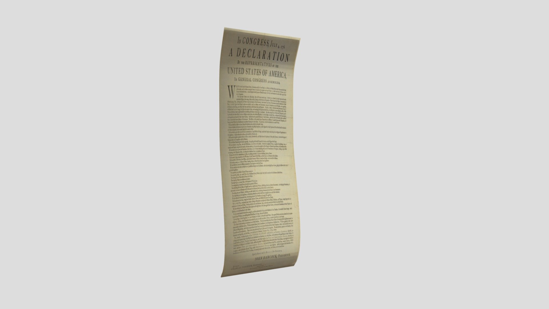 Declaration of Independence - Download Free 3D model by MysteriousMose ...