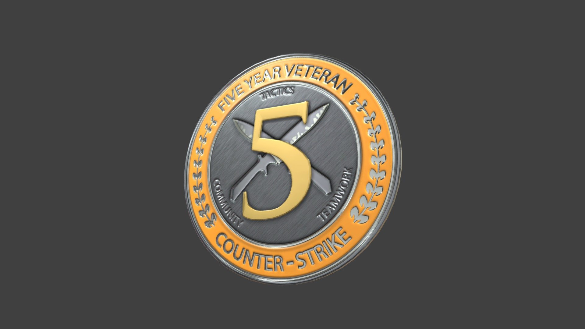 MEDAL | CS2 5 Year Coin - Download Free 3D model by gettan ...