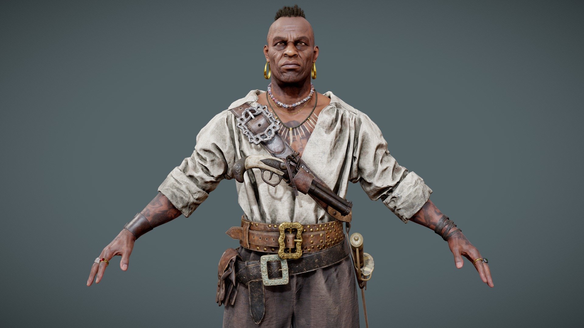 Pirate (game character) - Buy Royalty Free 3D model by Domindik ...