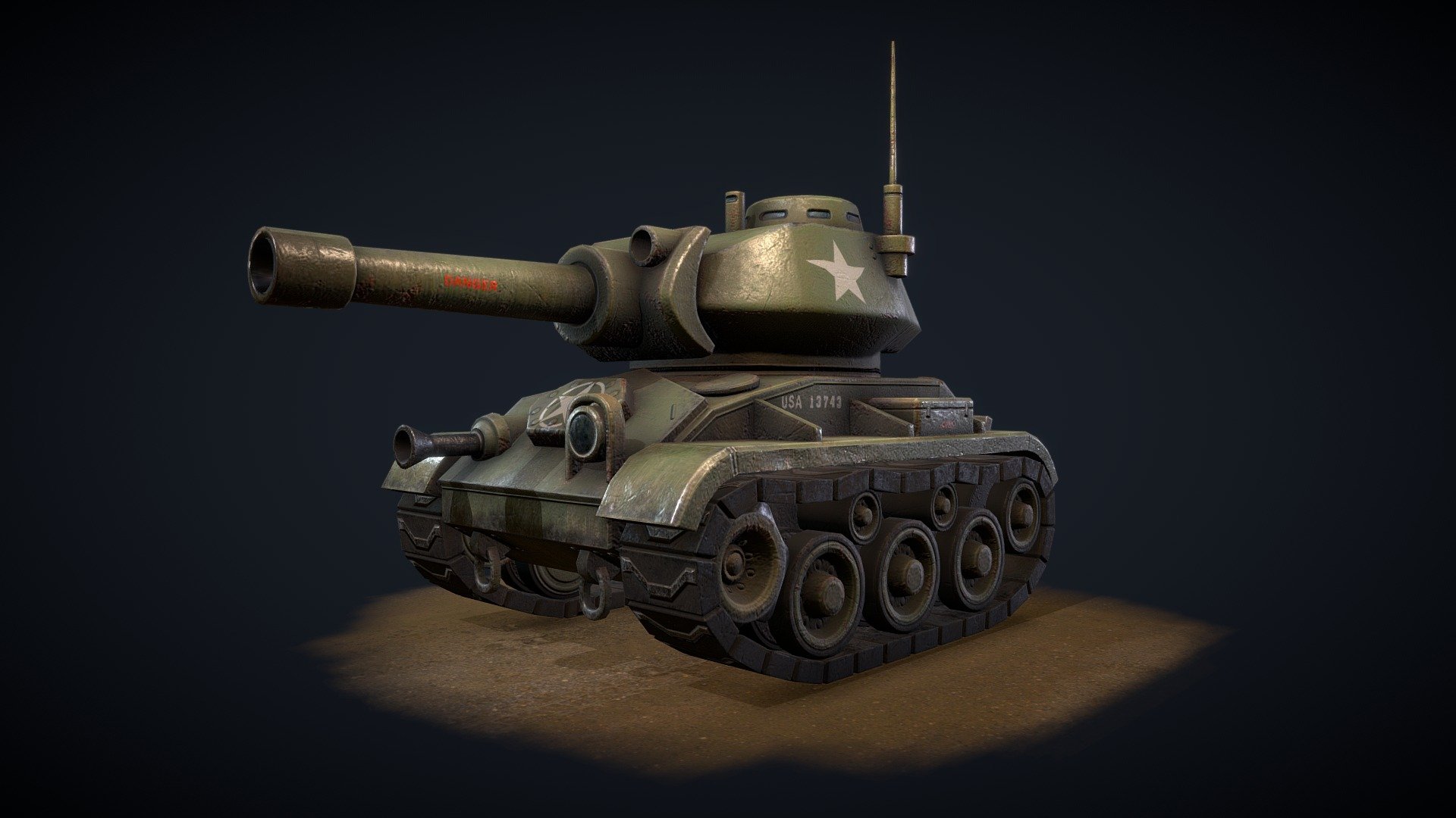 toy tank m-24 - 3D model by Oleh (@oleg.sytnikov) [3041910] - Sketchfab