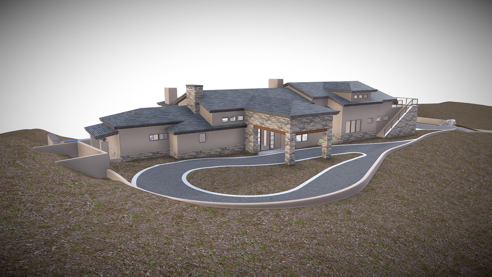Childers Residence - 3D model by Jessica Hutchison-Rough ...