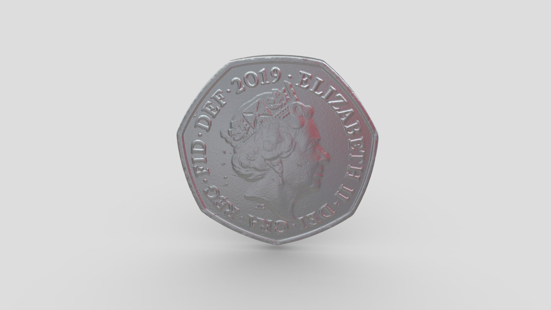 50p coin - 2019 - 3D model by kerr_dimensional [30466af] - Sketchfab