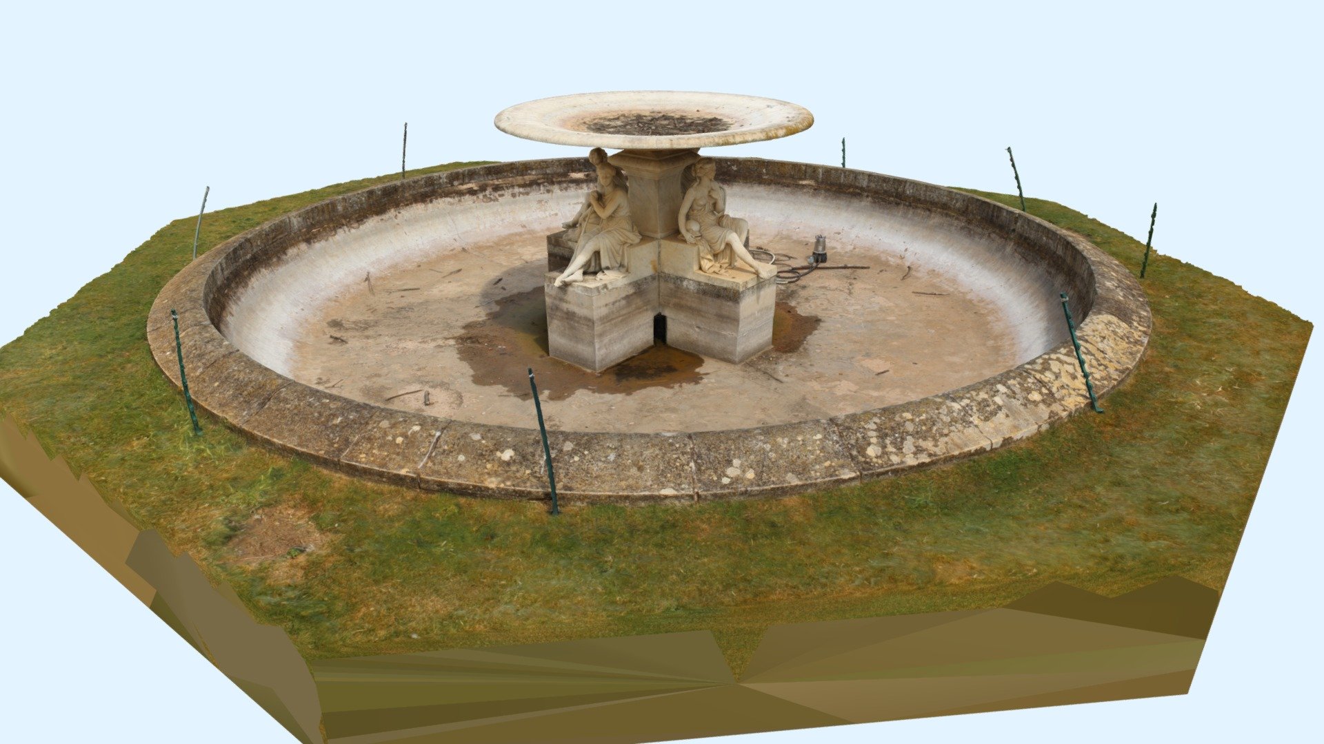 Wrest Park Fountain - Download Free 3D model by Bob Currie (@mooreheadmodels) [3046f71] - Sketchfab