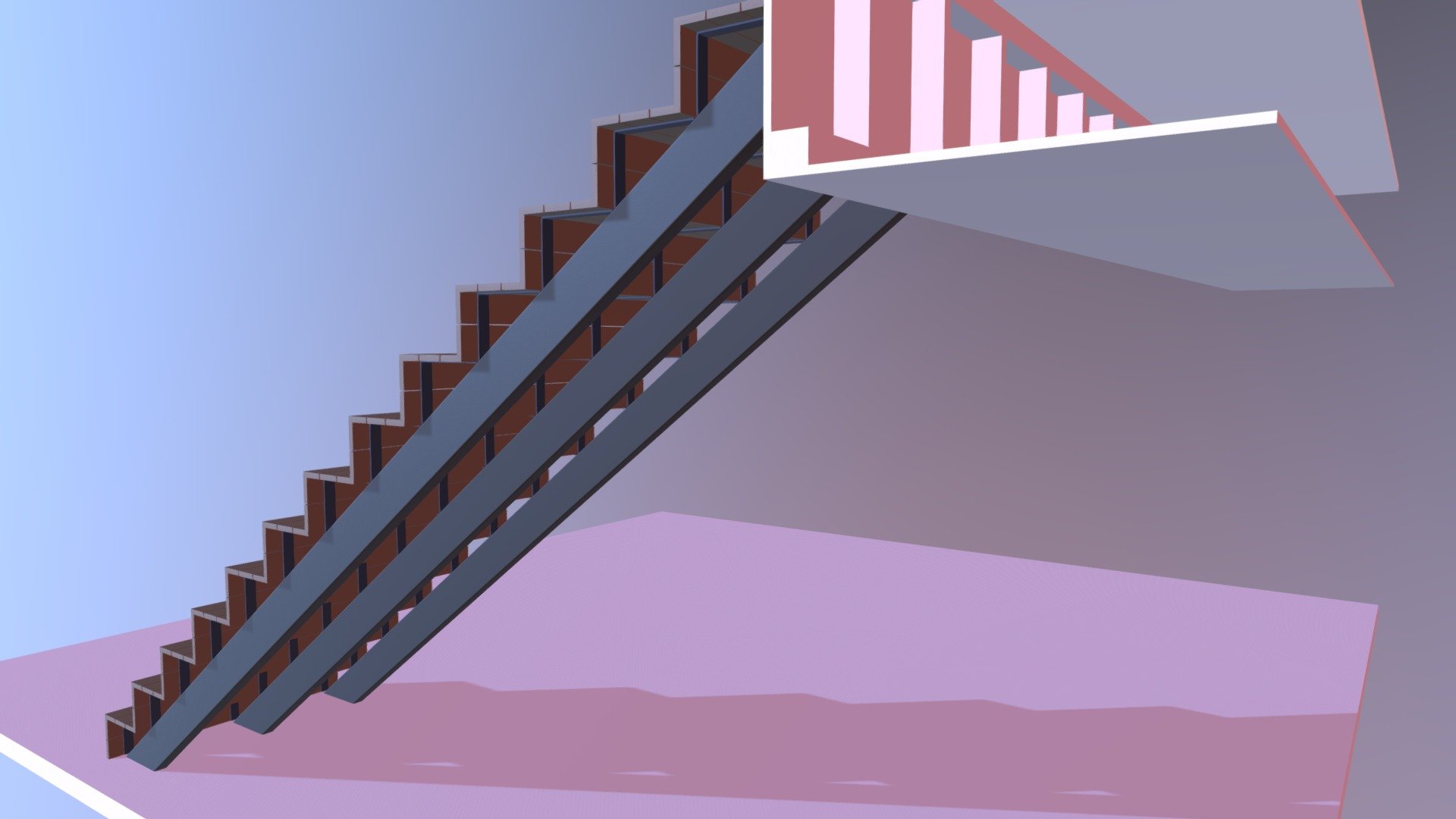 Straight Stair - 3D model by JD Stairs (@Jkwebster14) [30482fd] - Sketchfab
