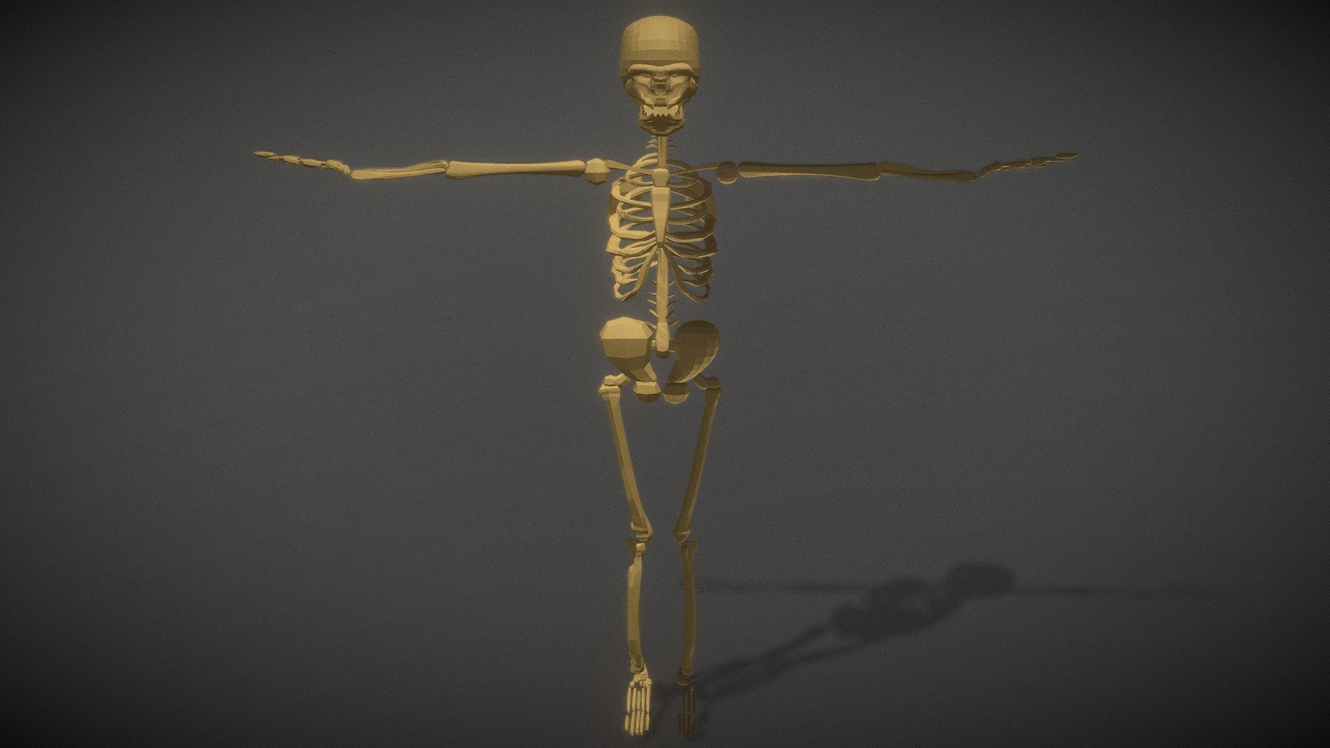 Low Poly Human/Demon Skeleton - Download Free 3D model by Digital ...