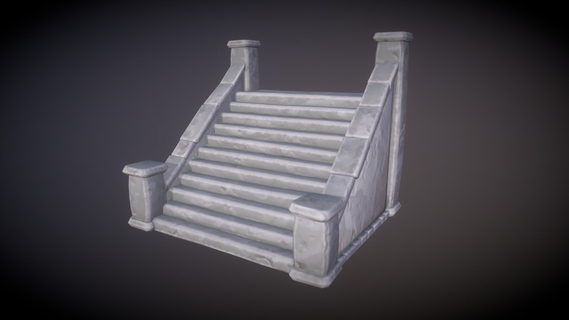 Stylized Medieval Stone Stairs - 3D model by Ashberry Arts ...