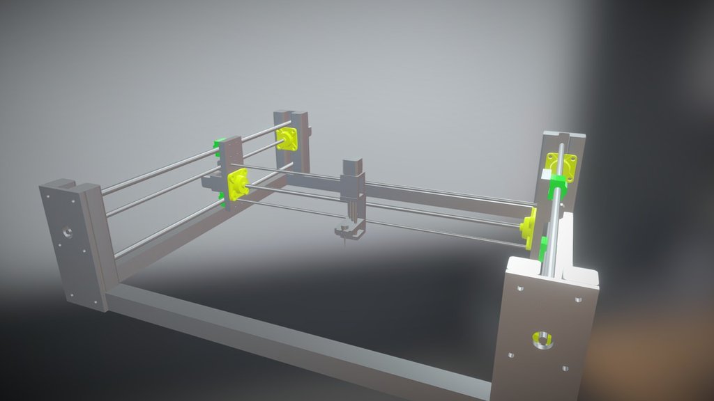 XYZ CNC Milling Machine - 3D model by benn.tobias [304ae8b] - Sketchfab