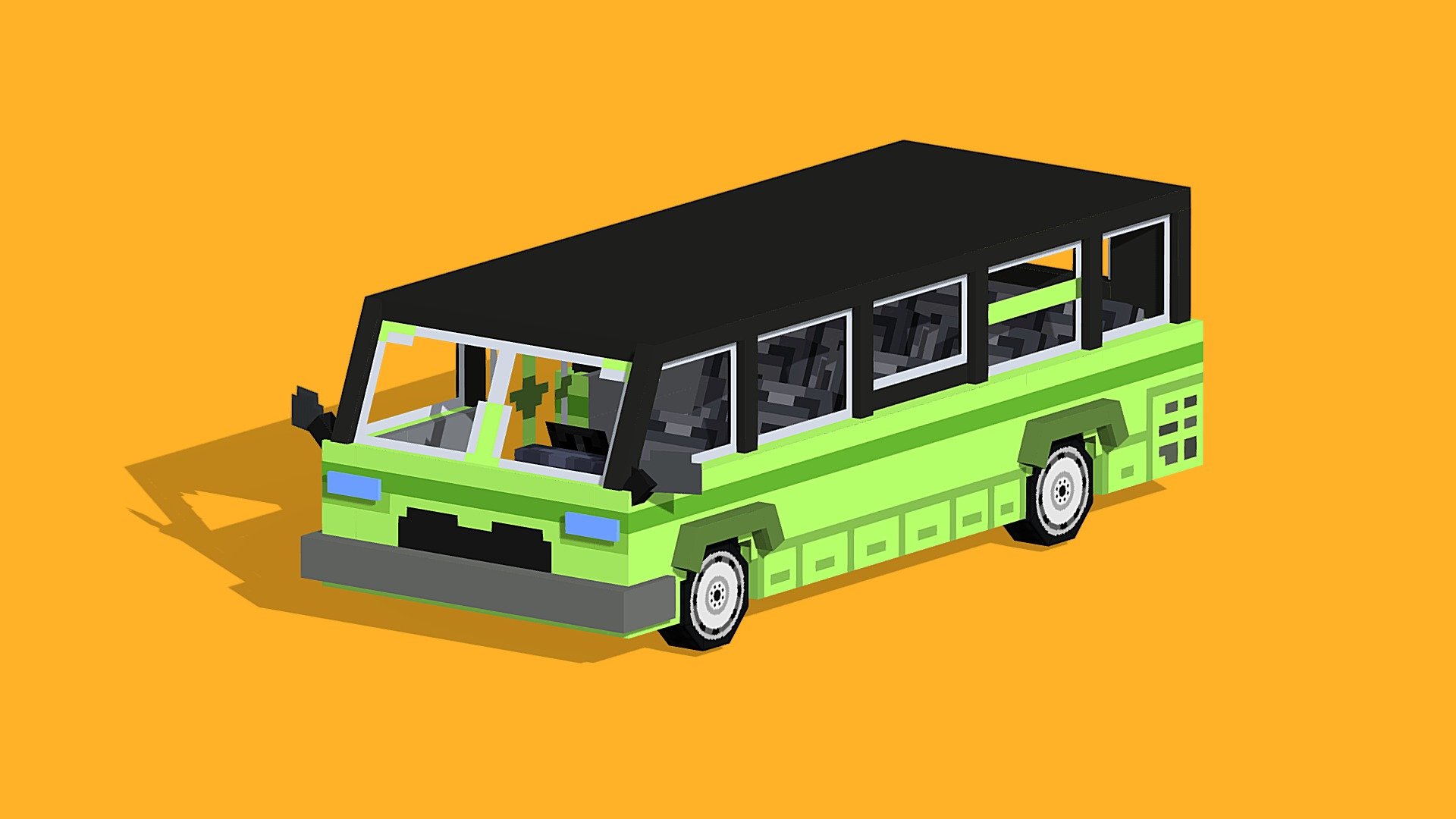 PixelMine | Bus - 3D model by PixelMine [304c3b4] - Sketchfab