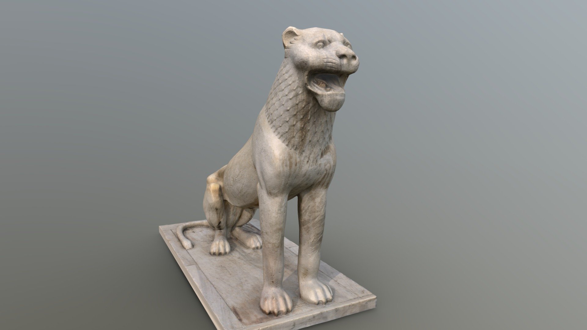 Lioness from the statue of Athena, Athens - 3D model by Andrej ...