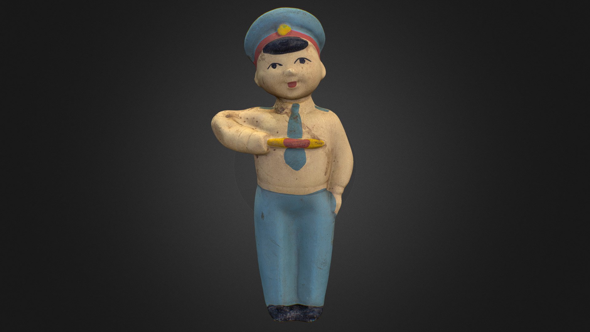 Old USSR Soviet Rubber Toy Policeman - 3D model by Skeptic (@texturus ...