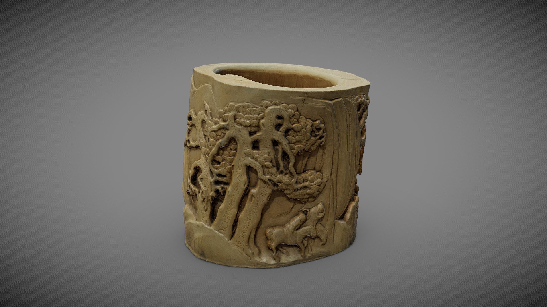 萧何追韩信 Xiao He Chasing Han Xin 黄杨木雕 - Download Free 3D model by HUNNU Culture Heritage Digital ...