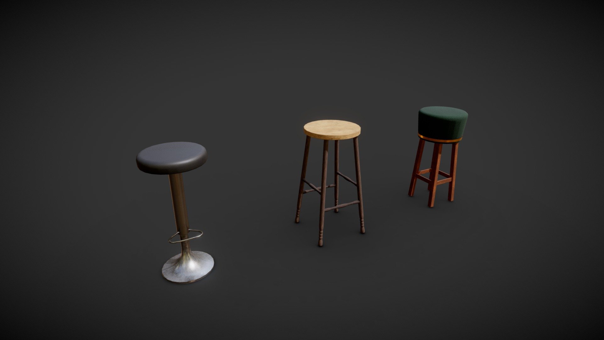Bar Stools Free Pack - Download Free 3D model by Rosbergen Designs ...