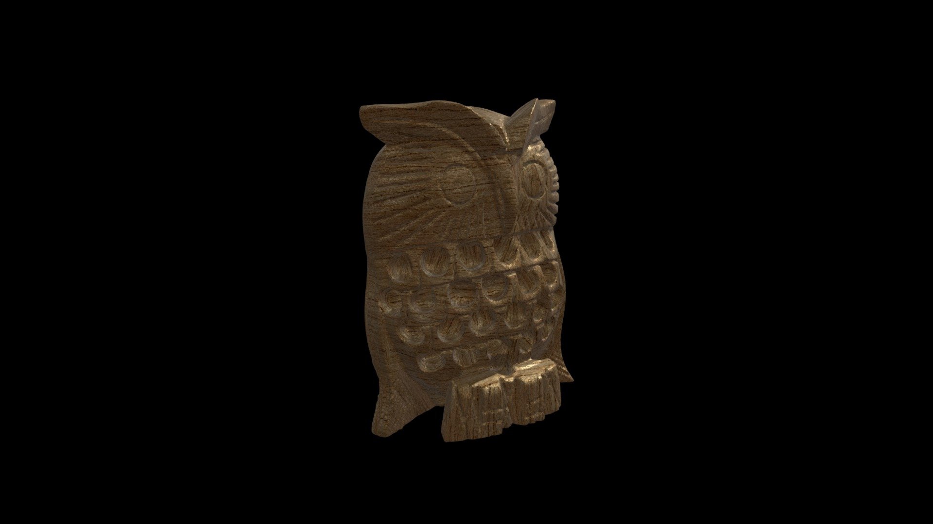 WOODEN OWL/BUHO - 3D model by DANRELSCAN [3058385] - Sketchfab