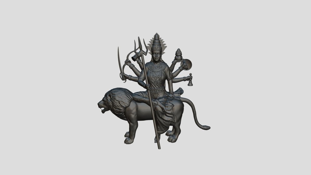 durga - A 3D model collection by anandshakti2008 - Sketchfab