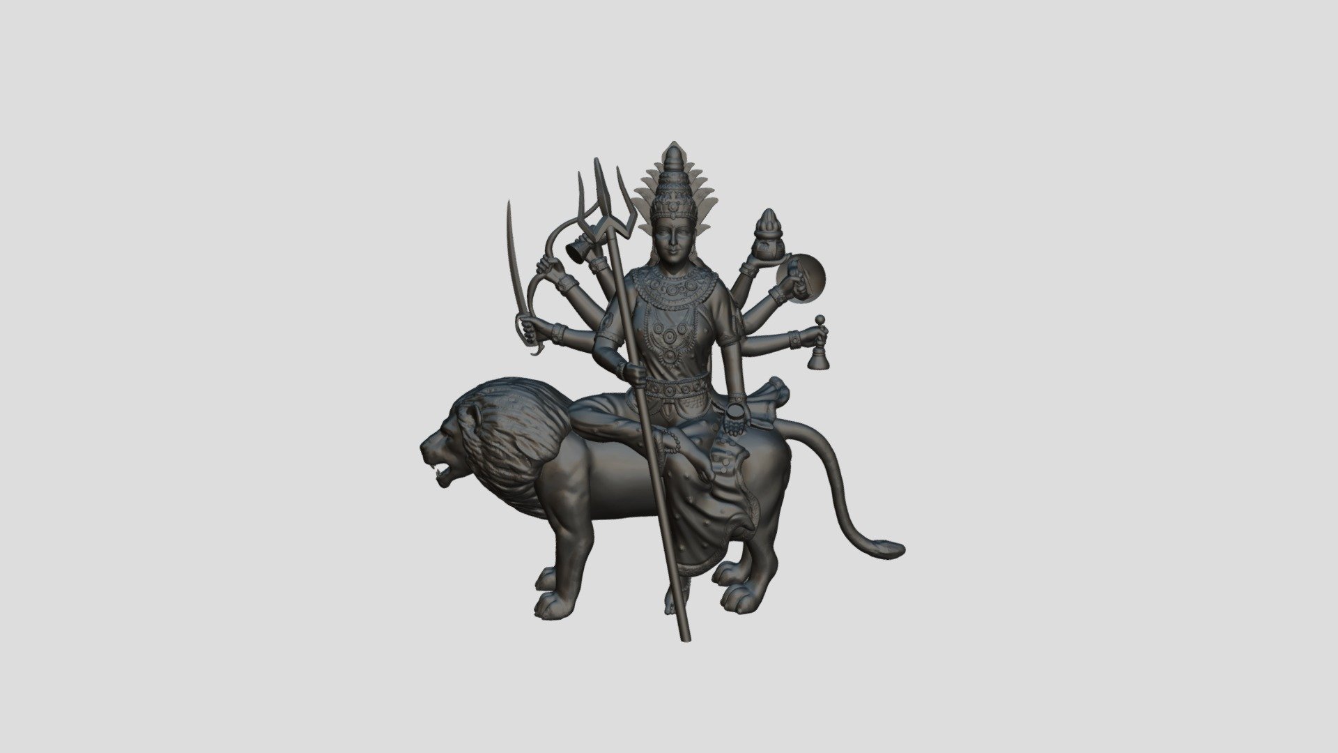 Durga Mata printable model - Buy Royalty Free 3D model by Karan ...