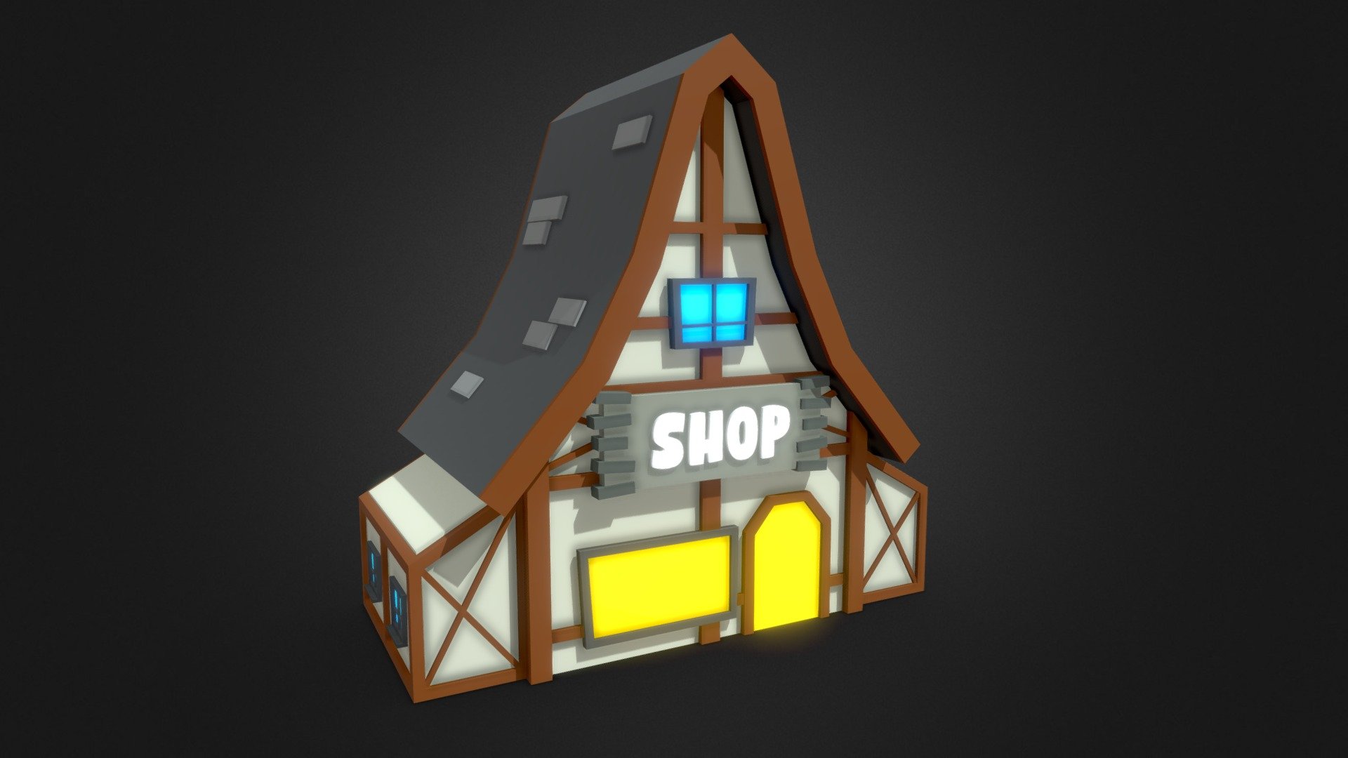 House Shop - LowPoly - 3D model by ARKBlender (@ARKS-3D-Studio ...