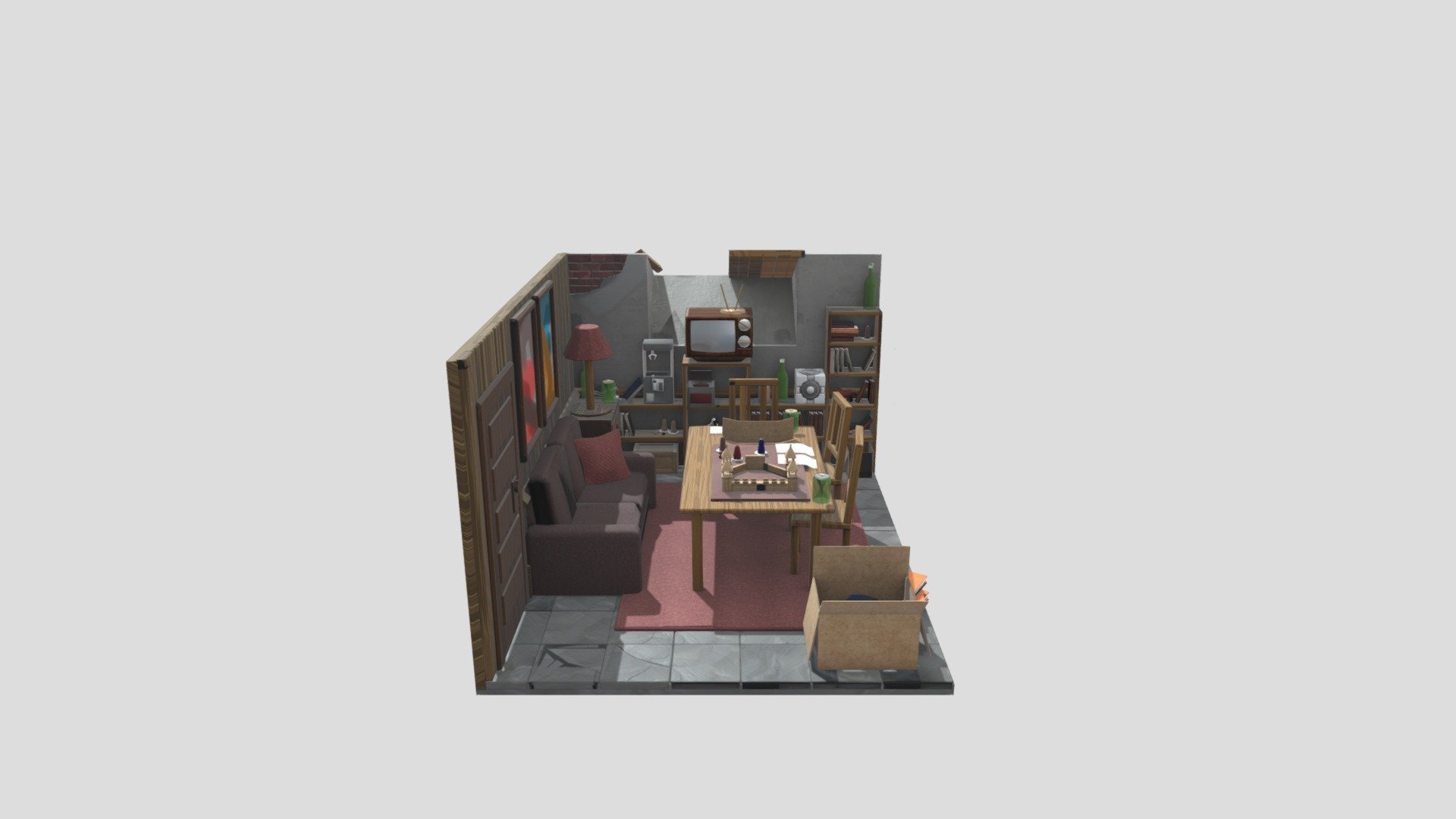 D&D basement - 3D model by moobloom.zagoon [306afaf] - Sketchfab