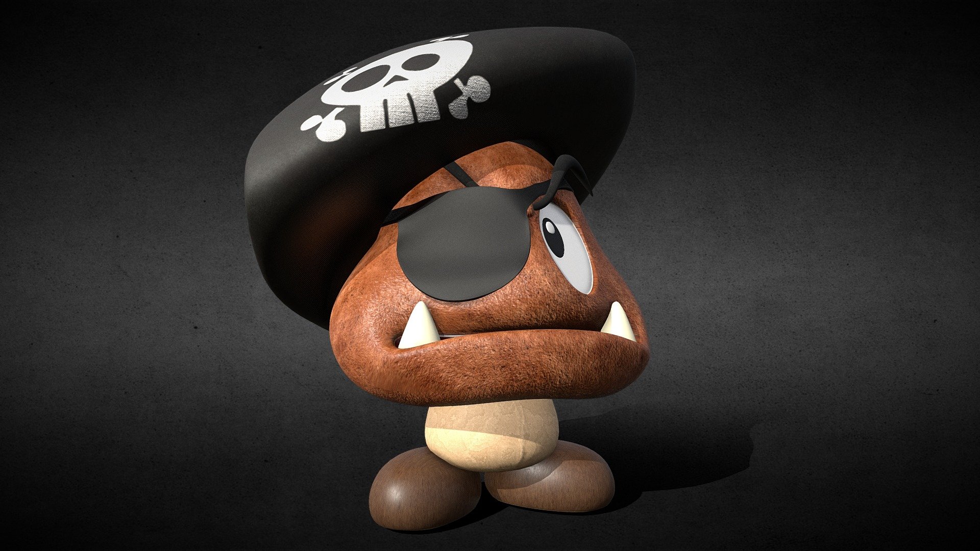 Goomba Pirata - Download Free 3D model by pablosanco [306b3c4] - Sketchfab