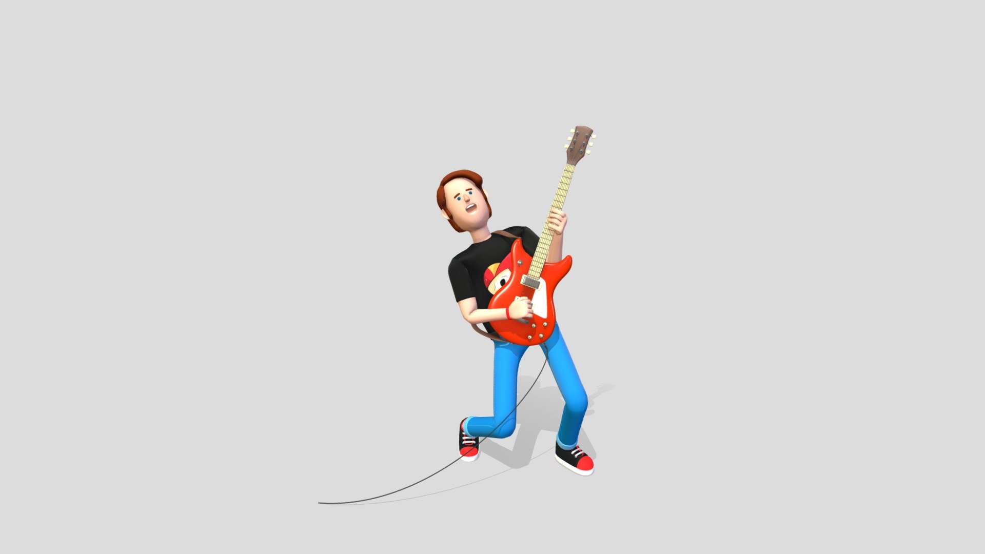 Rock guitarist - 3D model by Agor_2012 (@Agor_) [306bf35] - Sketchfab