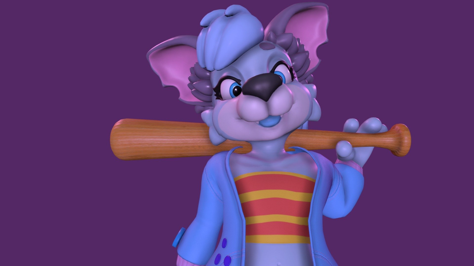 Batter up wolfie girl! - Buy Royalty Free 3D model by Lizzy Koopa ...