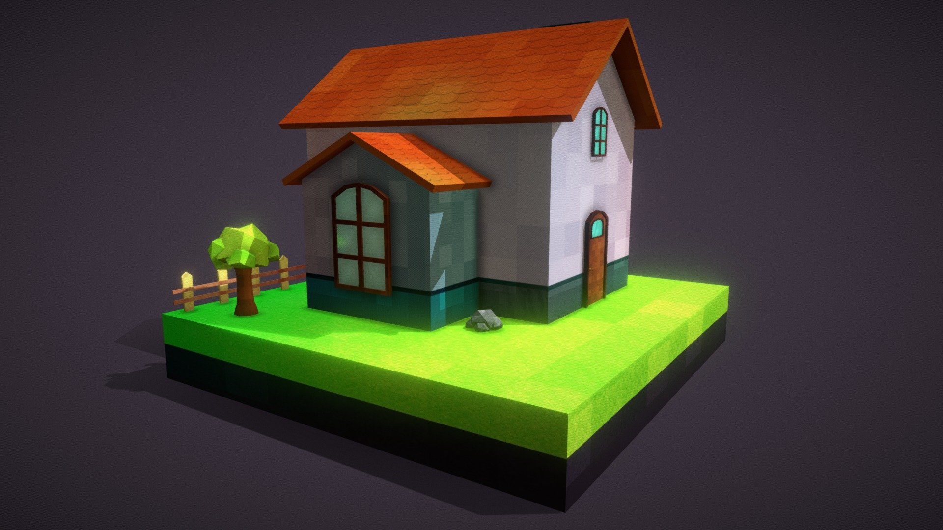 Low Poly Minecraft Style House - 3D model by robot51ck [306c99d ...