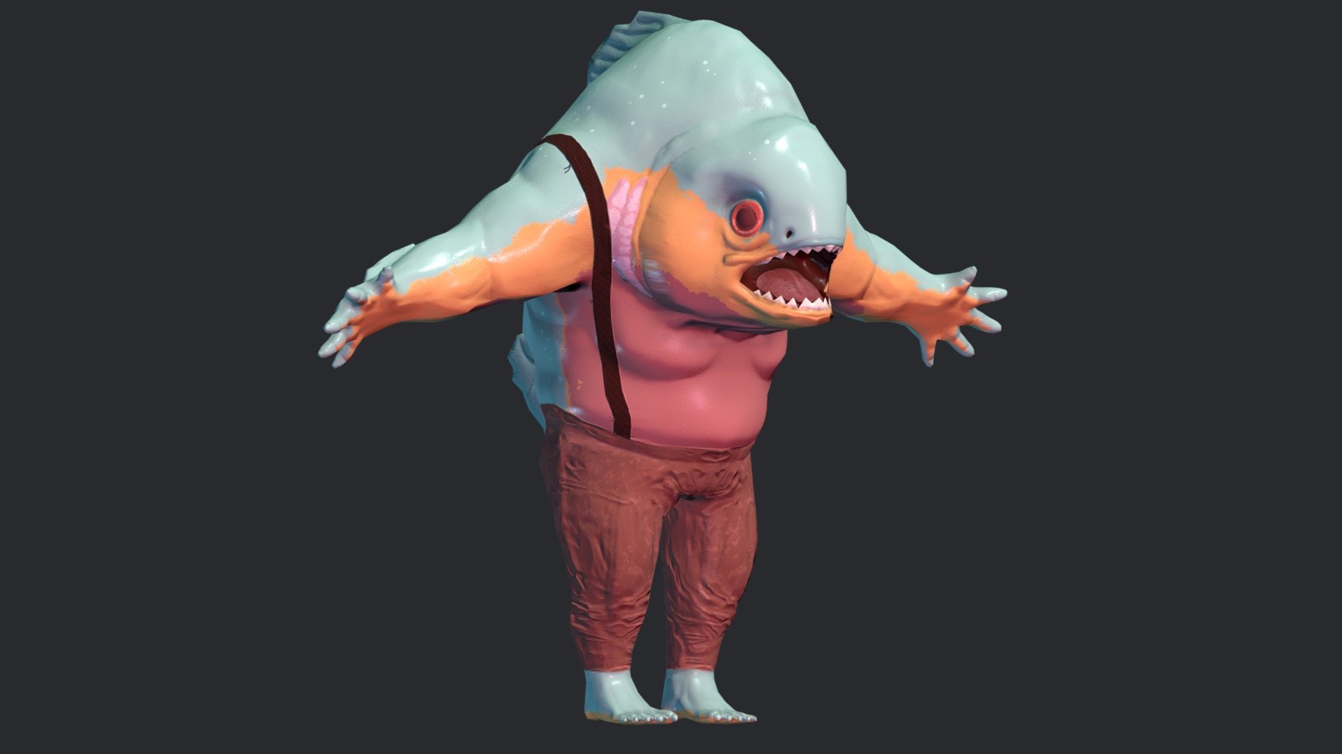 Fishman (Final Textures) - 3D model by hdesauts [3070212] - Sketchfab