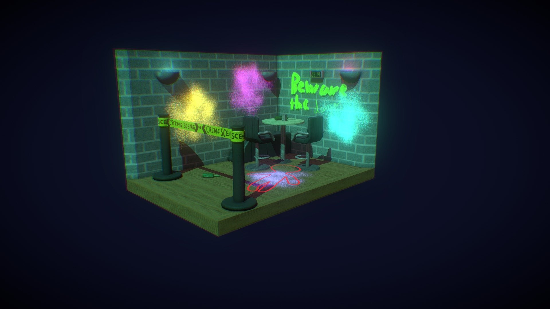 Neon Crime Scene - 3D model by pasquale-R [30710b9] - Sketchfab