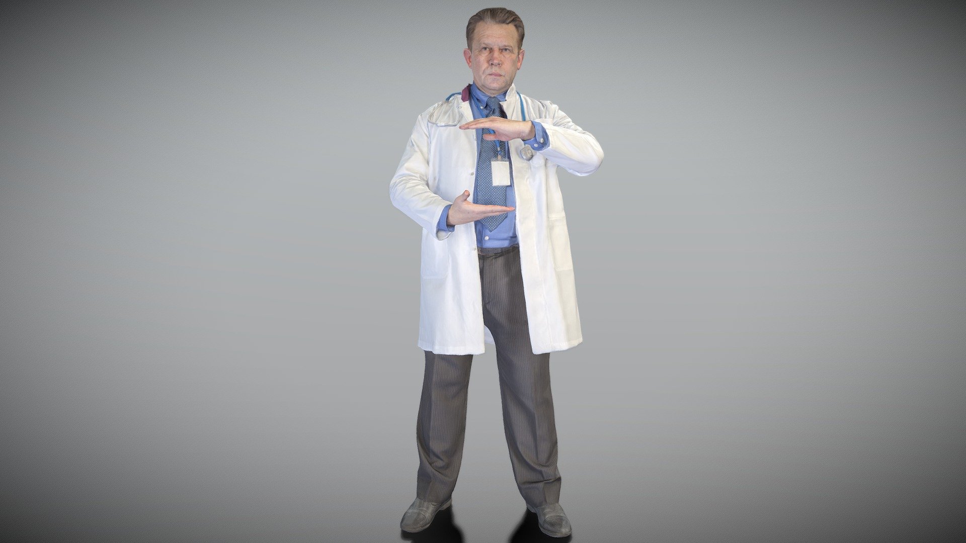 Adult doctor male posing for commercial 186 - Buy Royalty Free 3D model ...